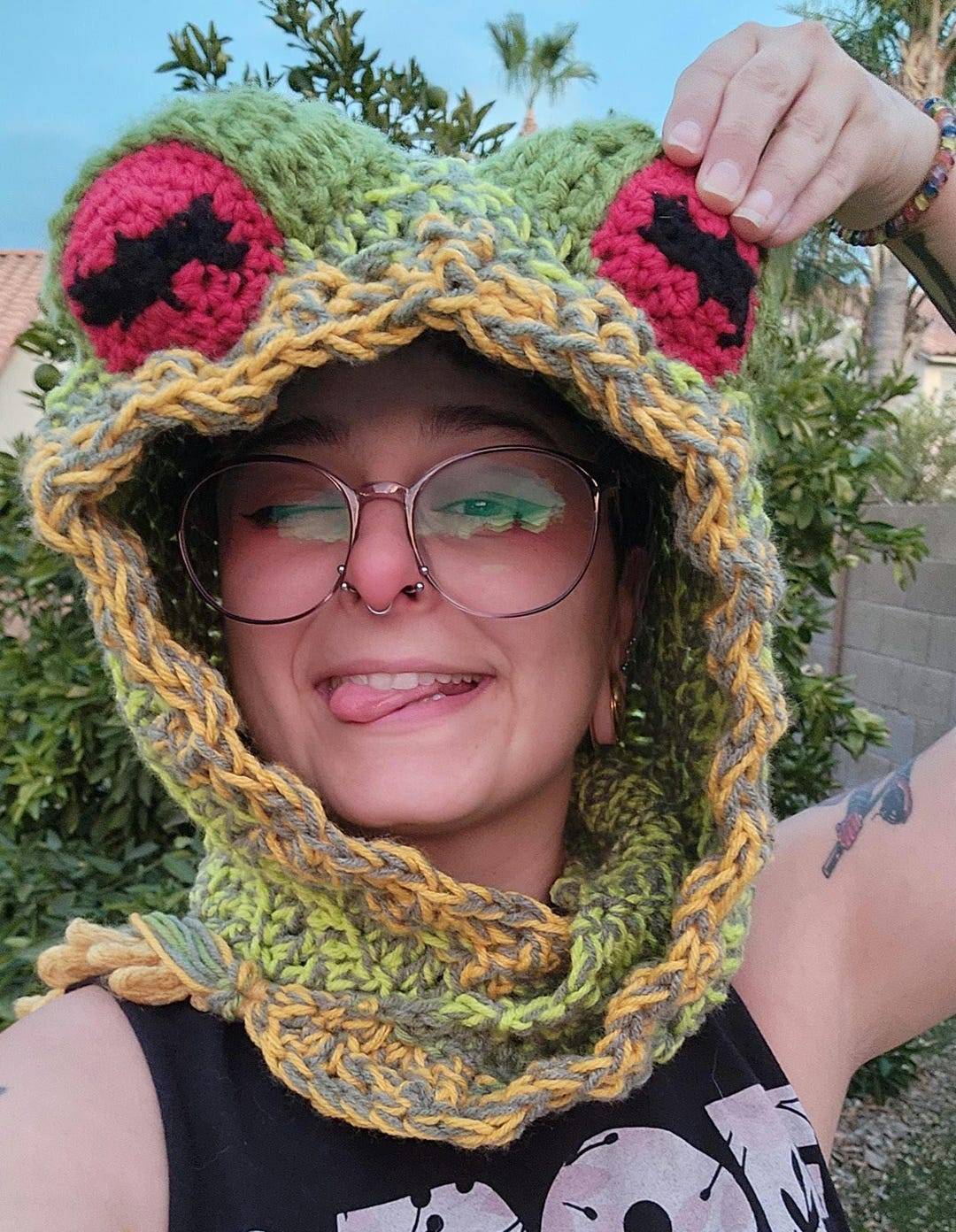 Custom Squeaky Frog Hood - Etsy