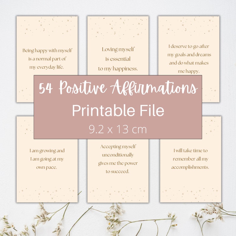 54 Printable Affirmation Cards Motivational Cards - Etsy