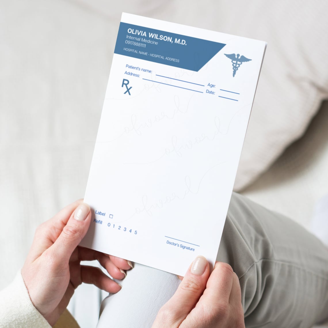 Prescription Pad Template | Rx Prescription Template | Doctor ...