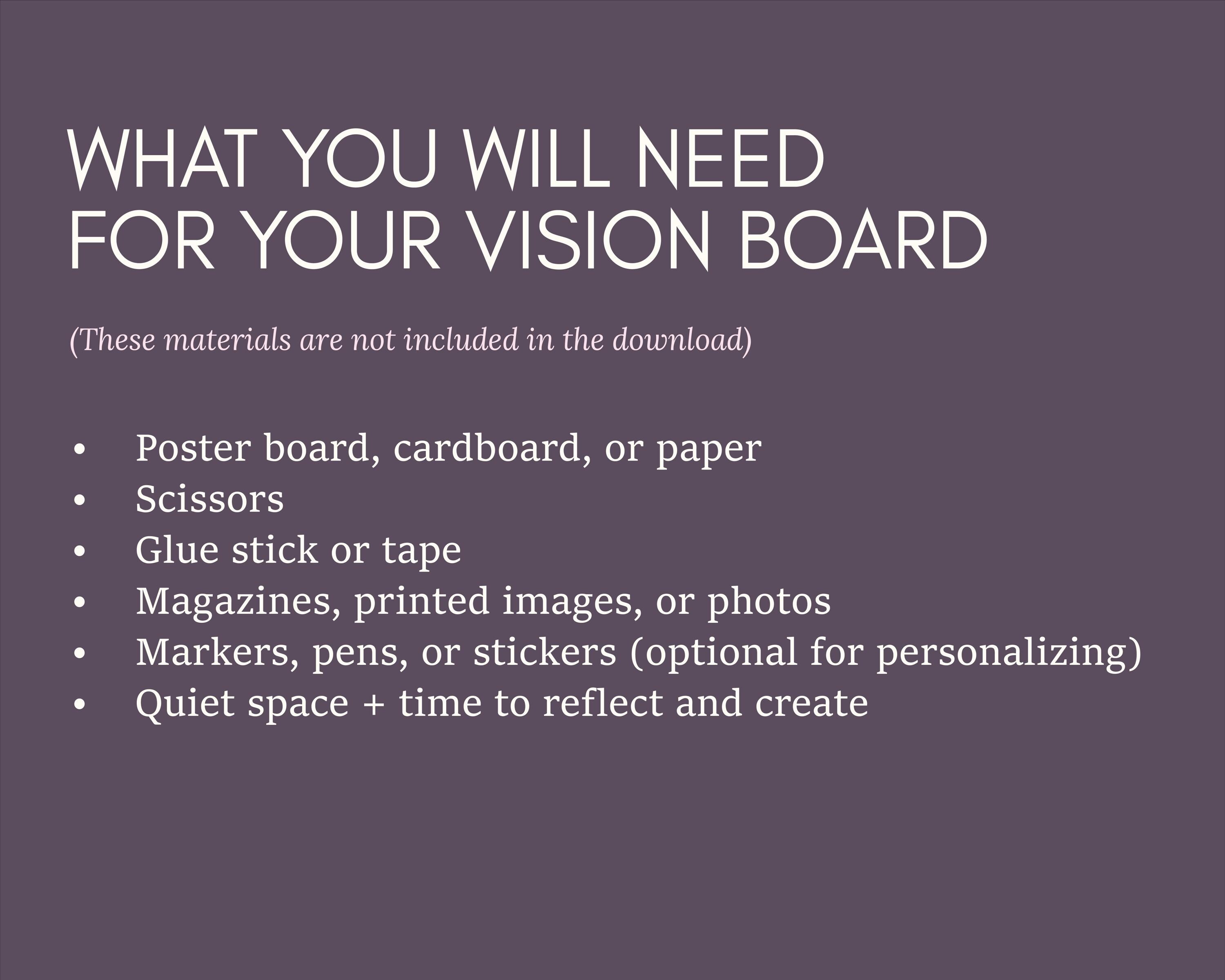 Vision Board Workbook Printable – Core Clarity: Guided Vision Board ...