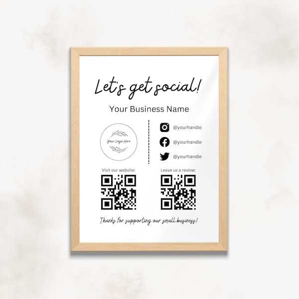 Lets Get Social Sign - Etsy