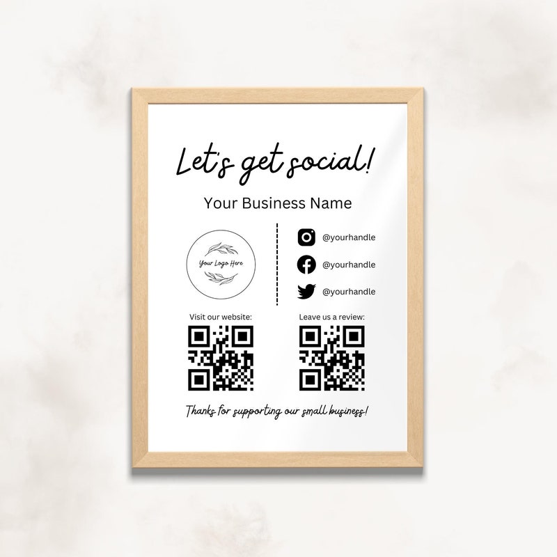 Lets Get Social Sign - Etsy