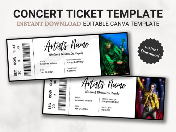 Concert Ticket Design Ideas
