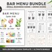 Bar Menu Template, Modern Editable Drink Menu Template, Signature ...
