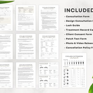 Eyelash Extension Forms, Editable Lash Consent Forms, Lash Tech ...