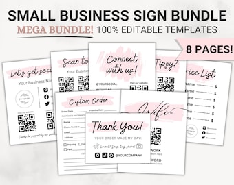 Craft Show Bundle, Small Business Bundle, Order Form Template, Price ...