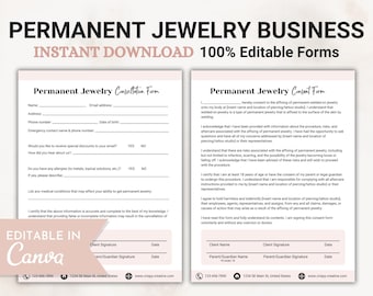 Permanent Jewelry Business Bundle Permanent Jewelry Liability Waiver ...