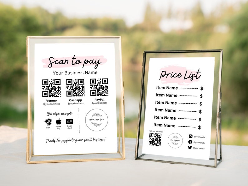 Craft Show Bundle, Small Business Sign Bundle, Order Form Template ...