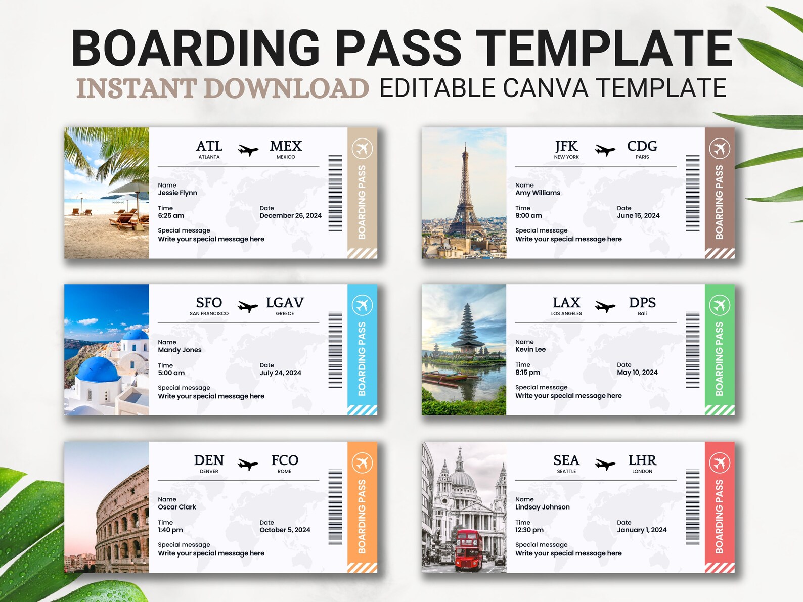 Editable Boarding Pass Surprise Trip, Plane Boarding Pass Template ...