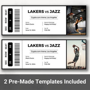 Editable Sports Ticket Template, DIY Sporting Ticket, Custom Sports ...
