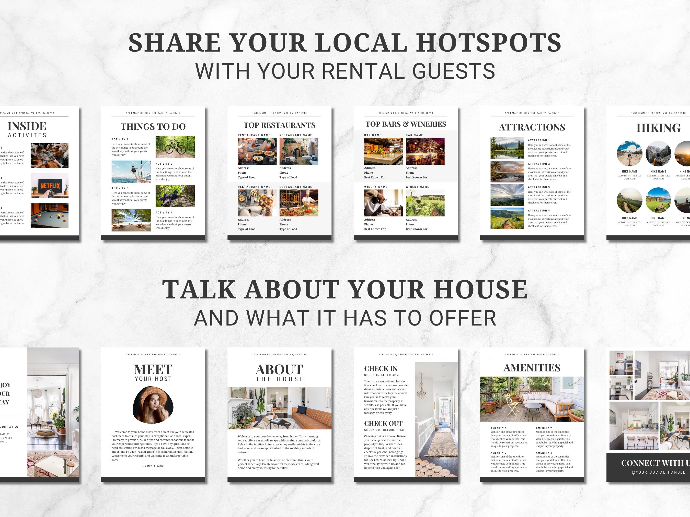 Airbnb Welcome Book Template Printable Airbnb Guidebook - Etsy