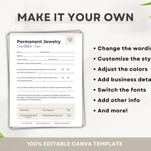 Editable Permanent Jewelry Business Starter Kit Permanent Jewelry ...