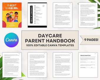 Daycare Parent Handbook, Daycare Parent Contract, Daycare Policies and ...