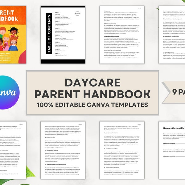 Daycare Handbook - Etsy