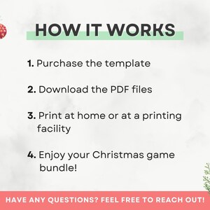 Printable Christmas Game Bundle, for Kids Family Holiday Games, Virtual ...