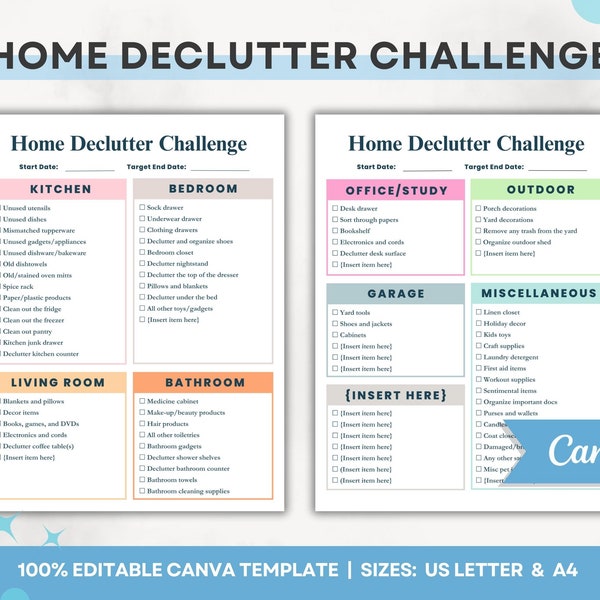 Declutter Planner - Etsy