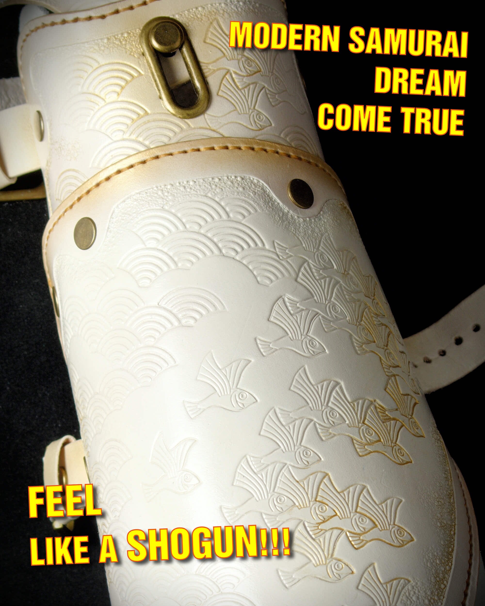 Truly UNIQUE Samurai Style White LEATHER Gauntlets Samurai - Etsy