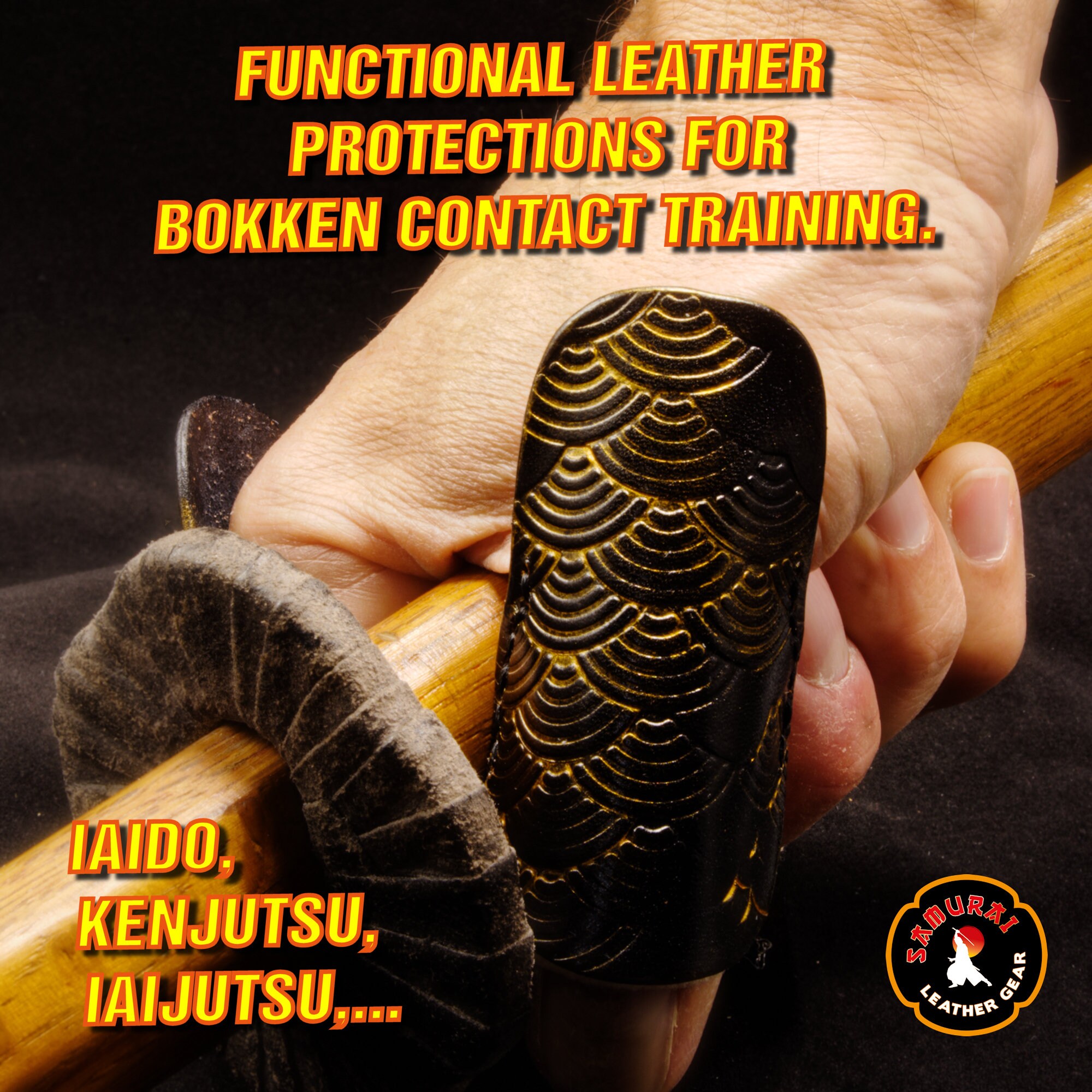 Functional Finger & Phalanx SAMURAI Leather ARMOR for Iaido, Kenjutsu ...