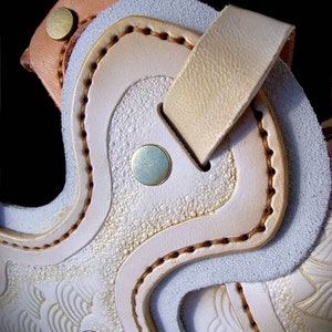 Truly UNIQUE Samurai Style White LEATHER Gauntlets Samurai Gauntlets ...