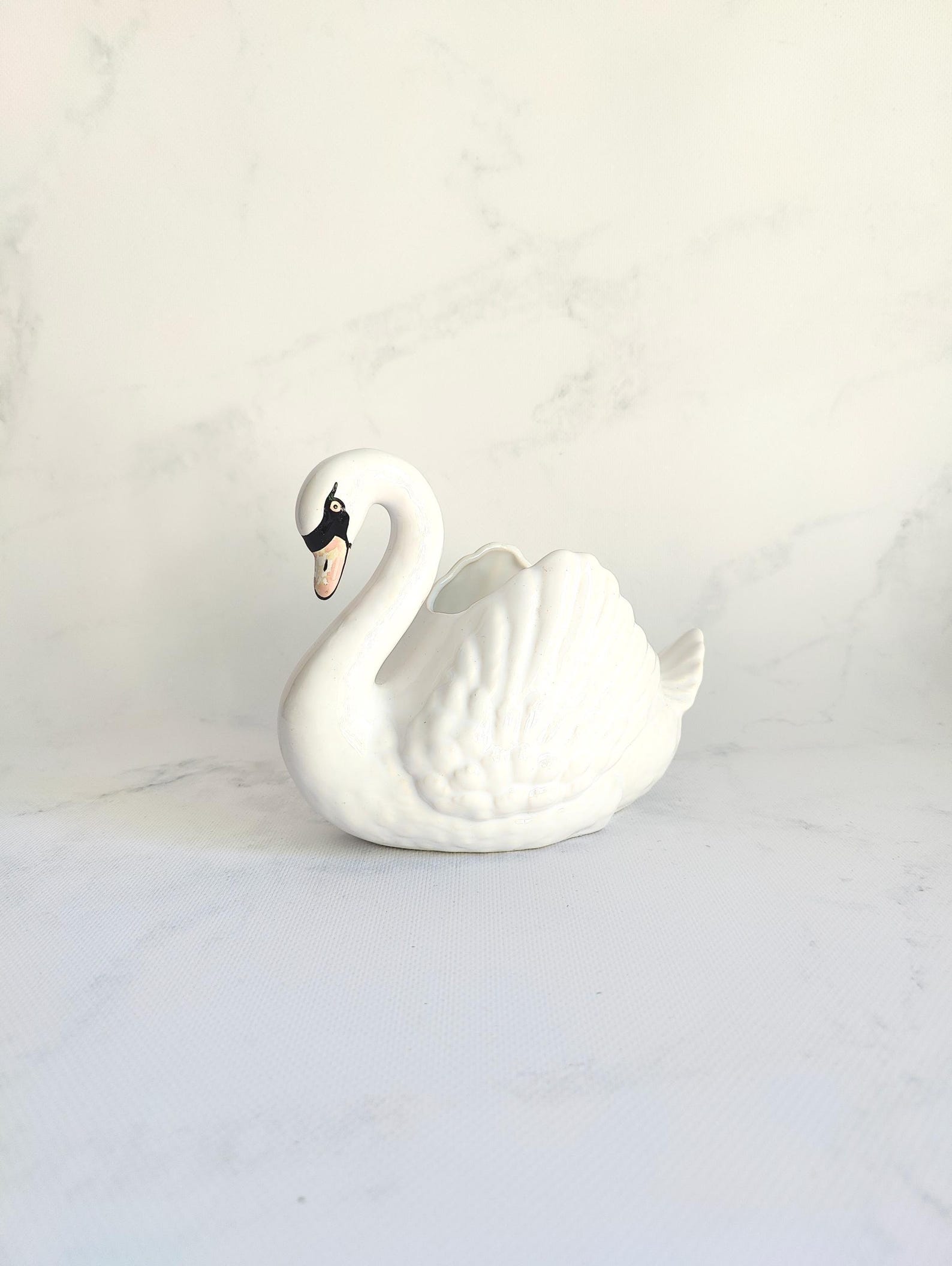 Vintage Ceramic White Swan Planter Dartmouth Devon Pottery - Etsy
