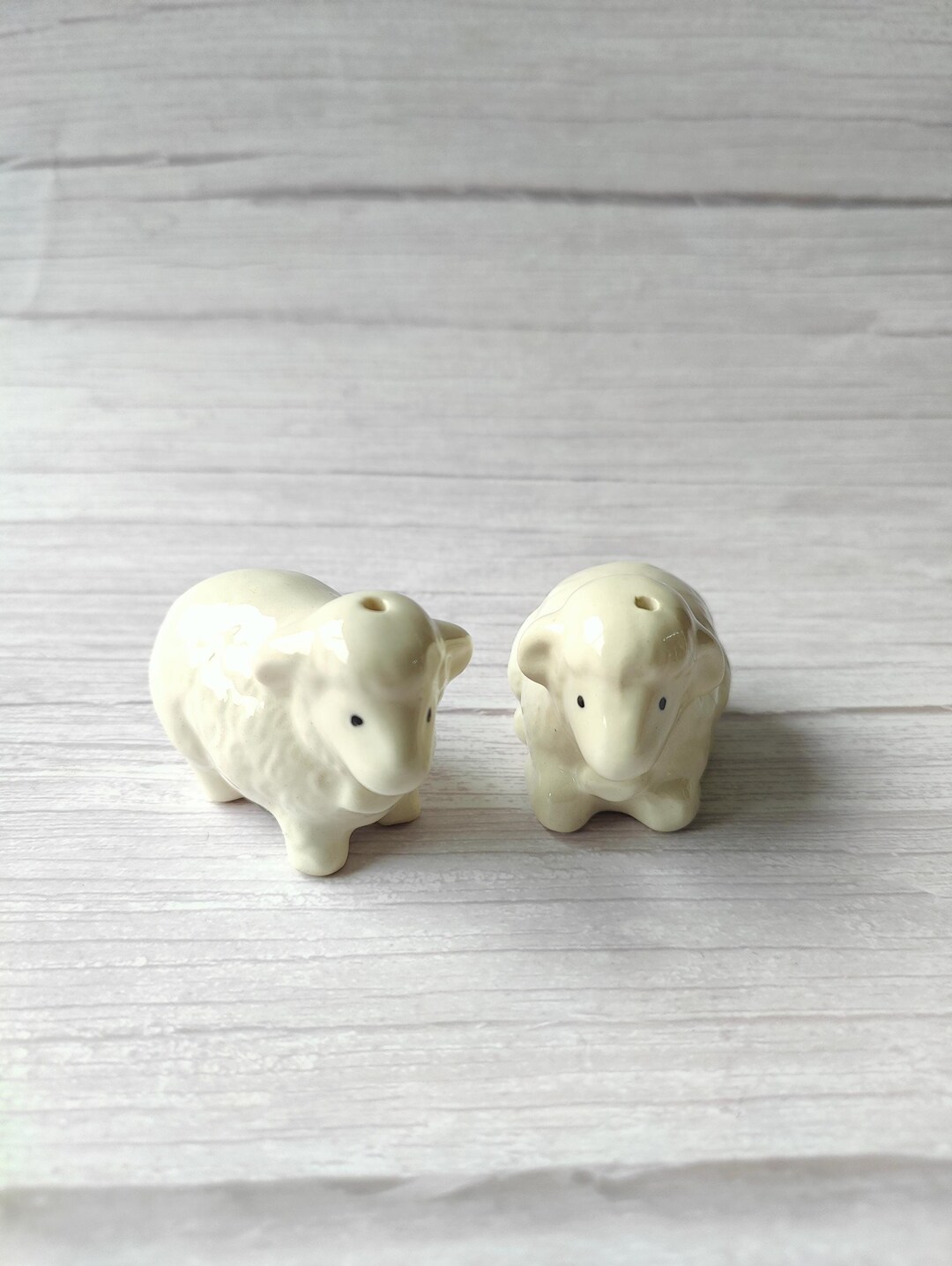 Vintage Cute Sheep Salt & Pepper Pots Shakers - Etsy
