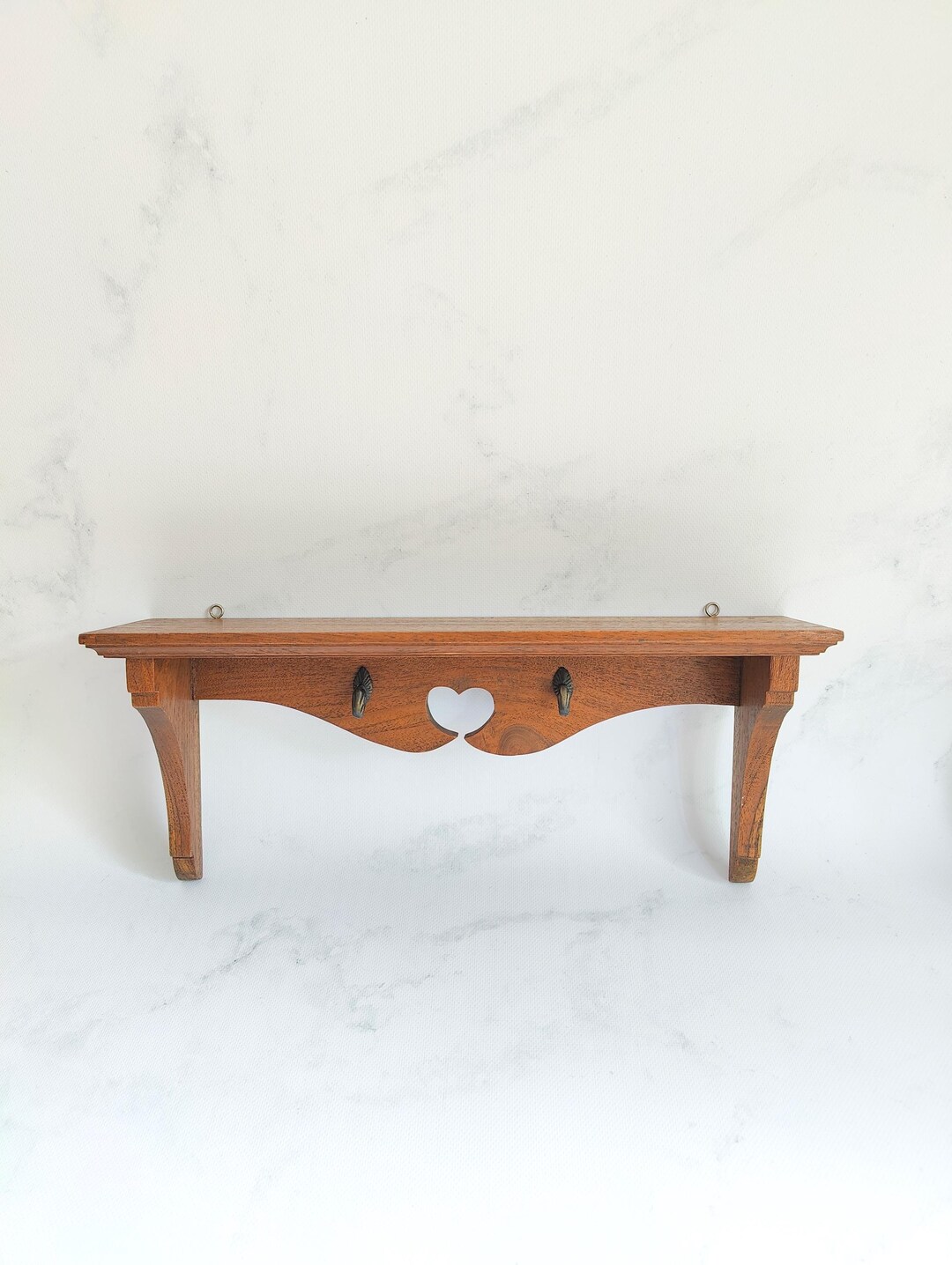 Vintage Solid Wooden Heart Cut Out Shelf - Etsy