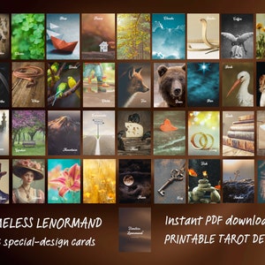 PRINTABLE Lenormand Deck - Special Design - Timeless Lenormand - Etsy