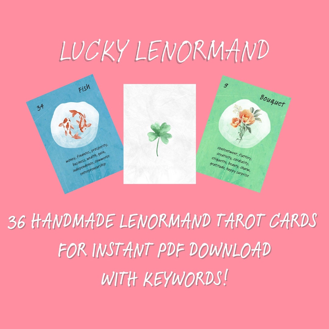 PRINTABLE Lenormand Deck - Special Design - Lucky Lenormand - Etsy