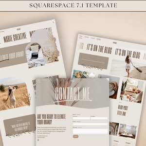 Neutral Squarespace Website Template | Website for Virtual Assistants ...