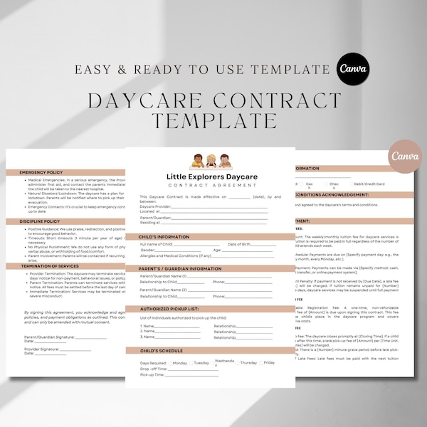 Home Daycare Forms - Etsy