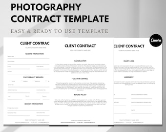 Photography Client Contract Template, Photography Forms, Client ...