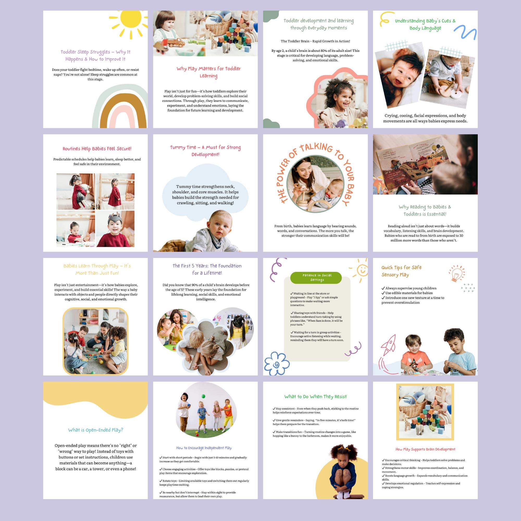 Informative Canva Instagram Templates for Early Education (educator ...
