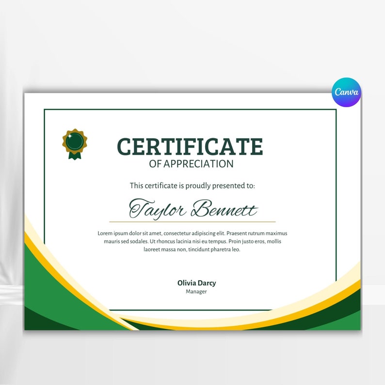 Certificate of Completion Template, Printable Course Certificate of ...