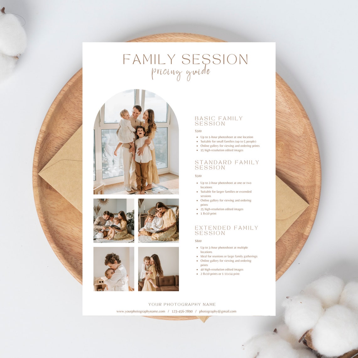 Photography Pricing Guide Template Photography Price List Family Mini Session Pricing Template ...