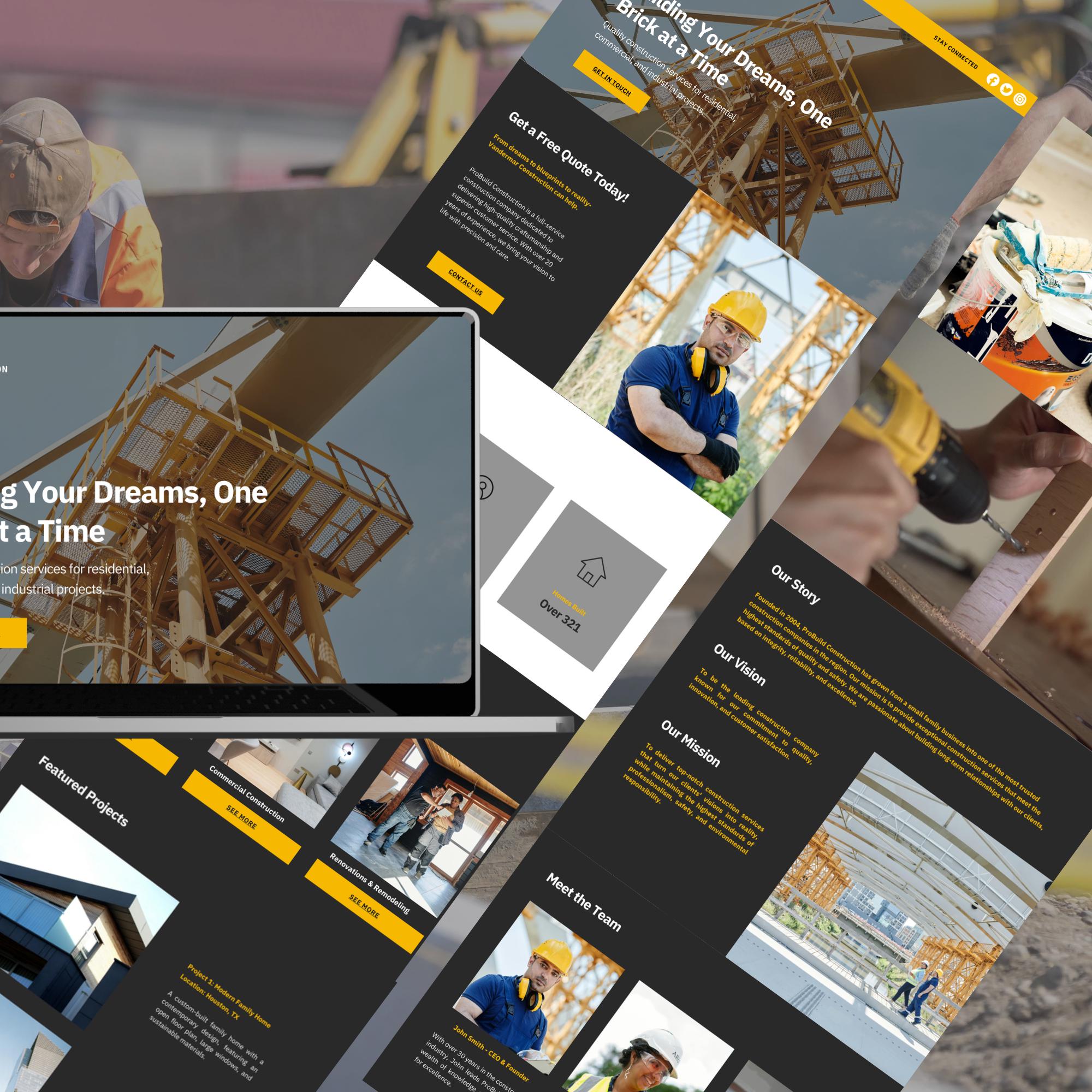 Construction Website Template, Builder Website, Contractor Website ...