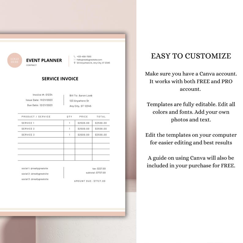 Event Planner Contract Template | Event Planner Client Forms | Wedding ...