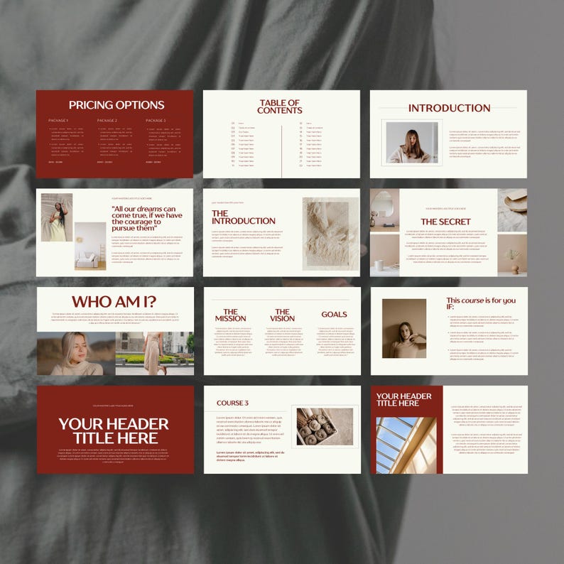 Webinar Slide Deck Presentation Template, Elegant Masterclass Template ...