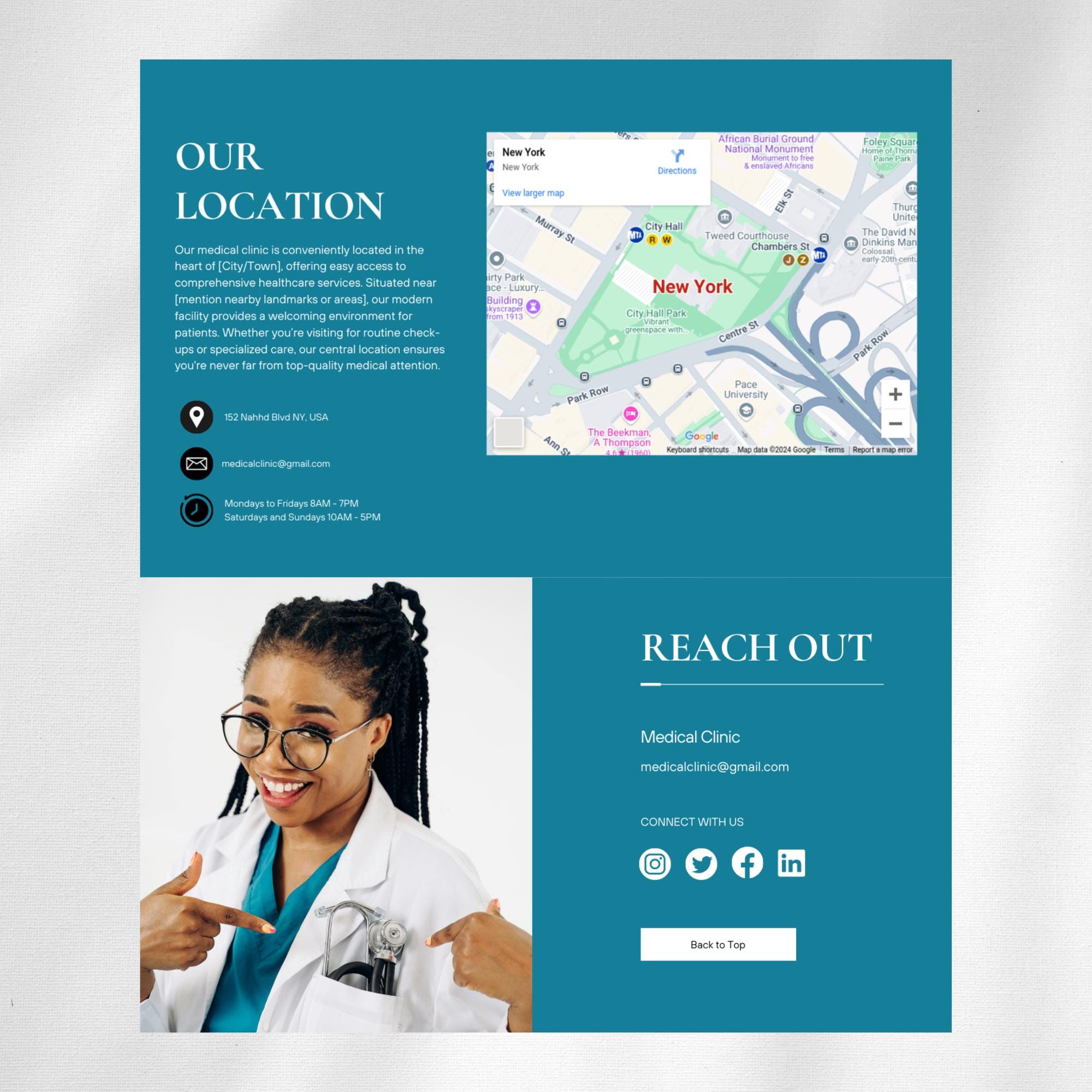 Medical Doctor Canva Website Templates, Doctor Medical Website Design ...