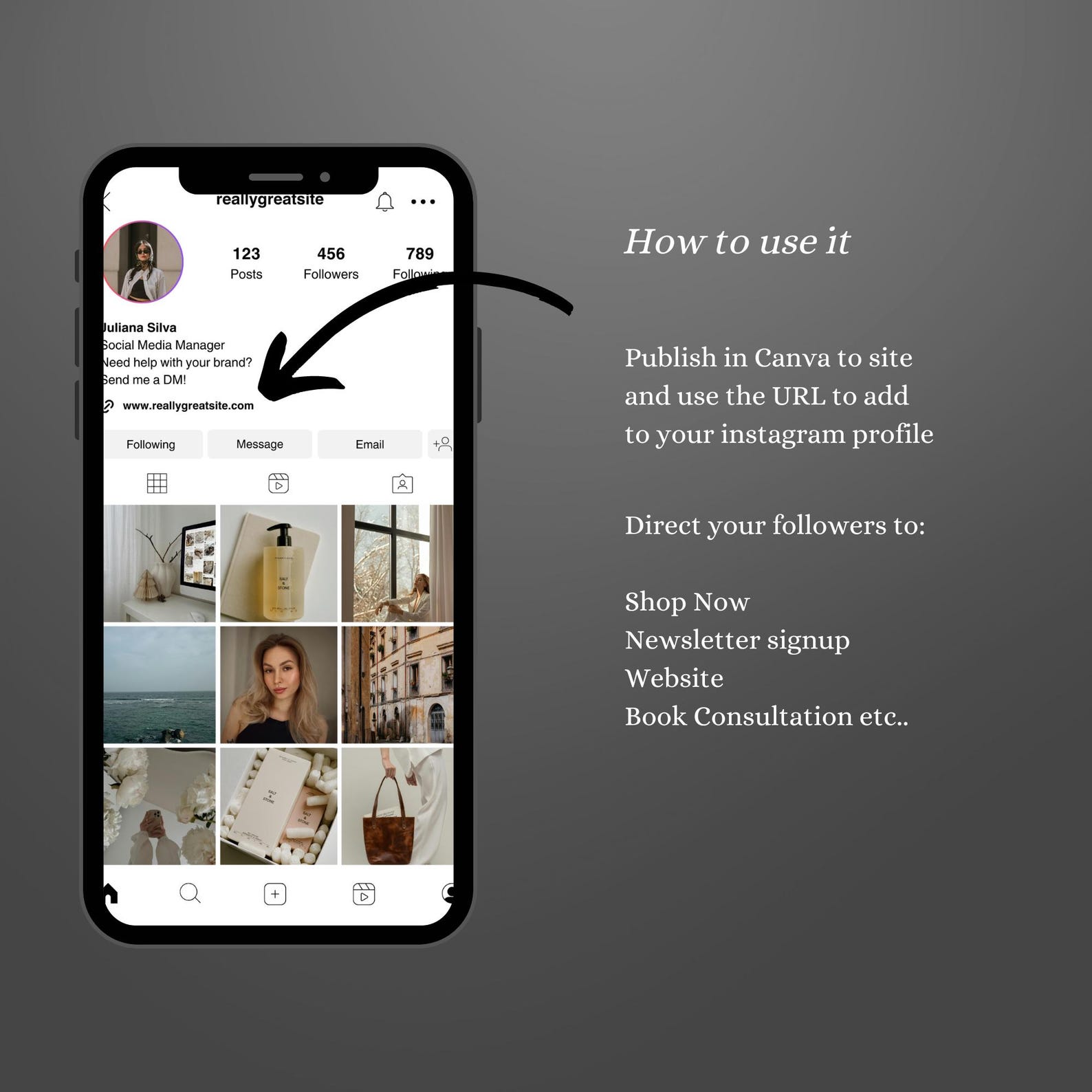 Link in Bio Template Canva| Linktree Canva Template| Instagram Landing Page| Tik Tok Template ...