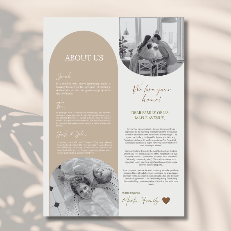 Home Offer Letter Template | Canva Buyer Offer Letter | Family Home ...