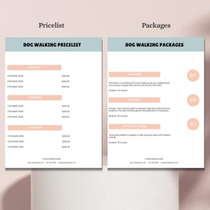 Dog Walking Service Agreement Contract Template, Editable & Printable ...