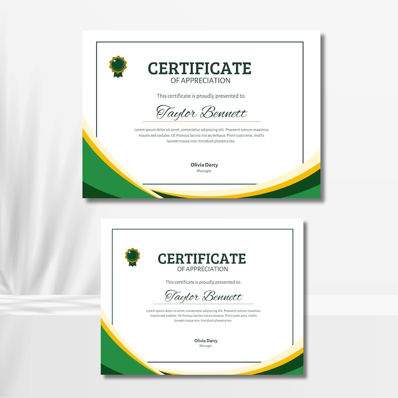 Certificate of Completion Template, Printable Course Certificate of ...