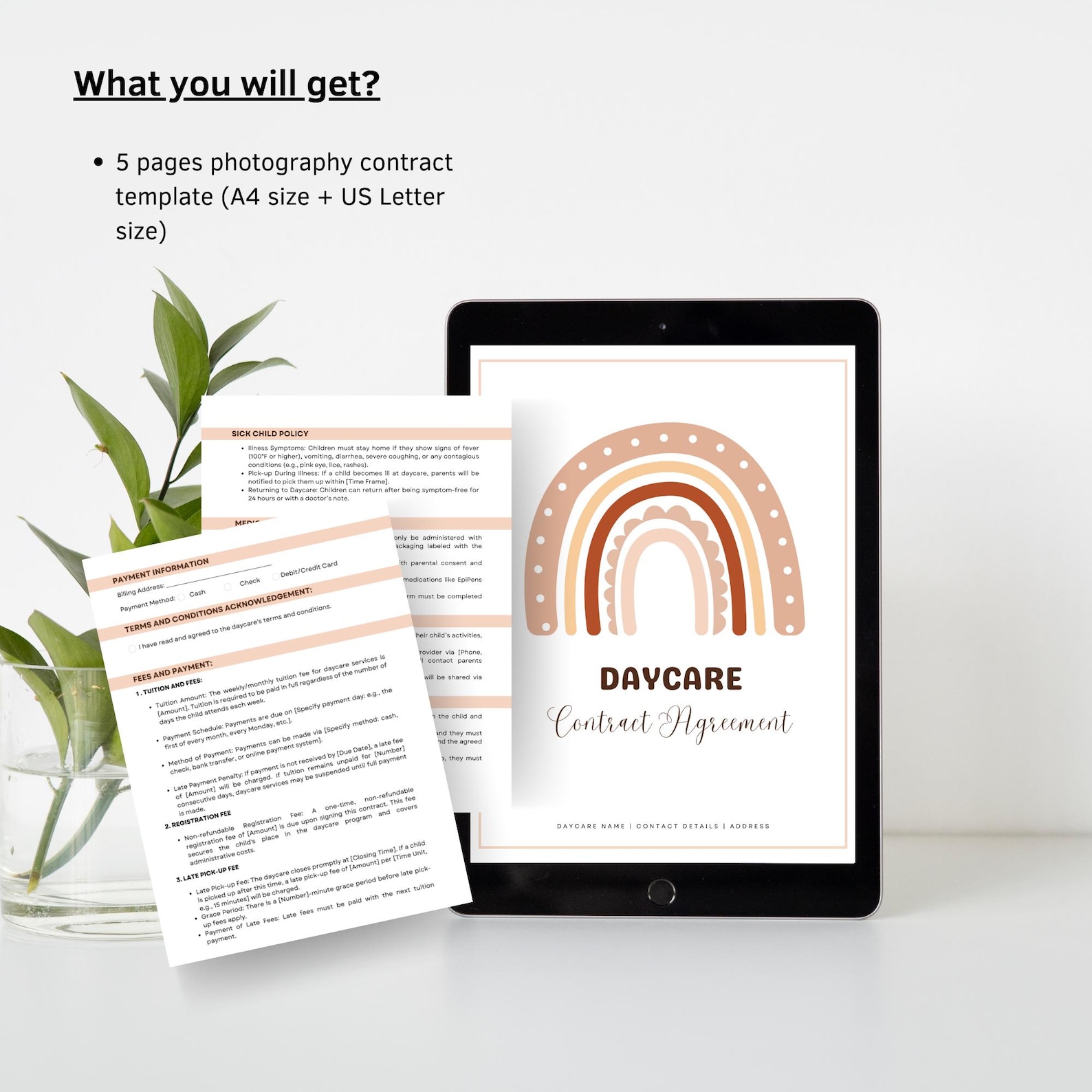 Editable Daycare Contract, Home Daycare Contract, Daycare Agreement ...