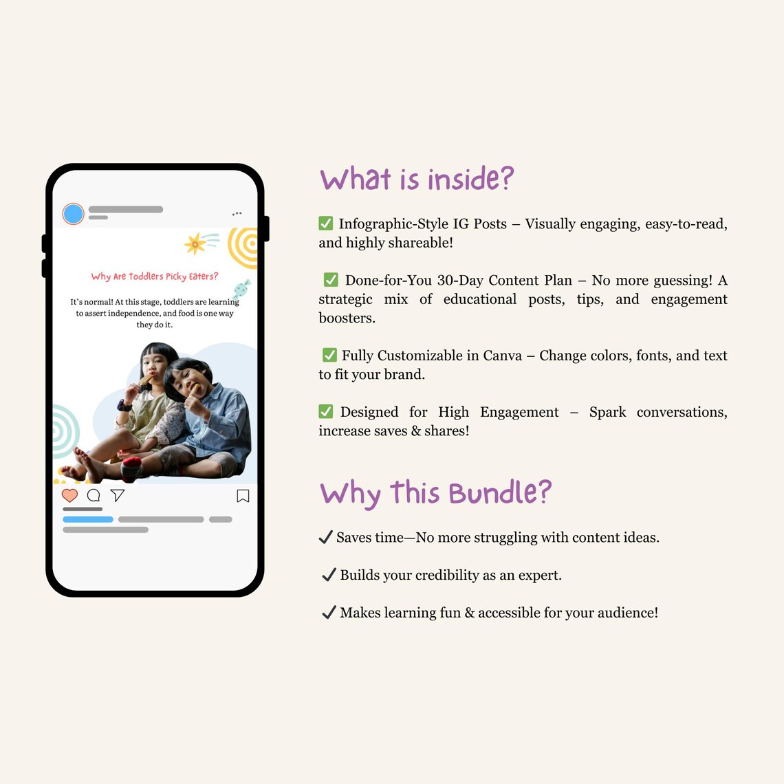 Informative Canva Instagram Templates for Early Education (educator ...