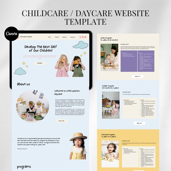 Canva Teacher Website Template - Etsy