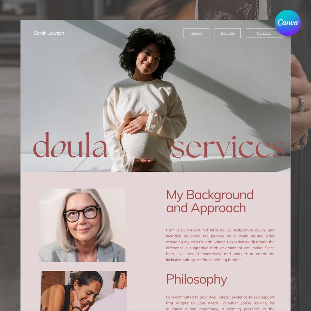 Doula Website Template Postpartum Doula Website Template Doula ...