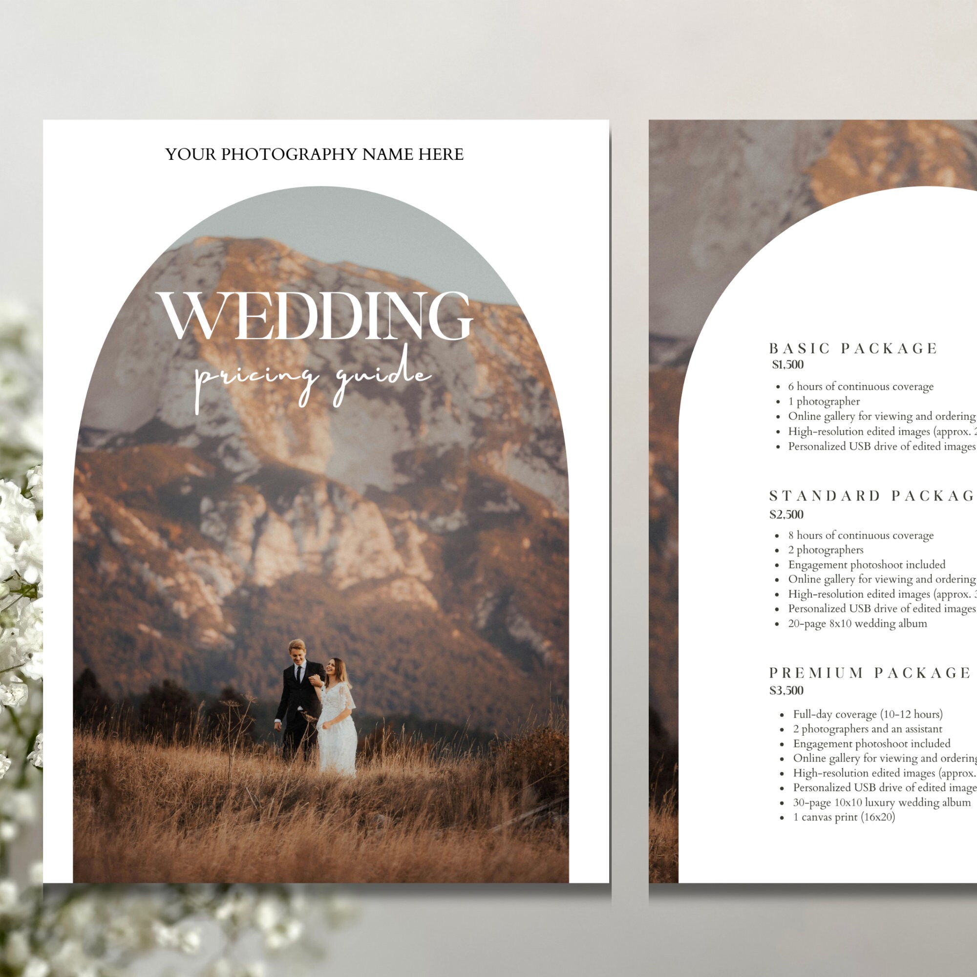 Wedding Photography Pricing Guide Template | Wedding Pricing Guide List ...