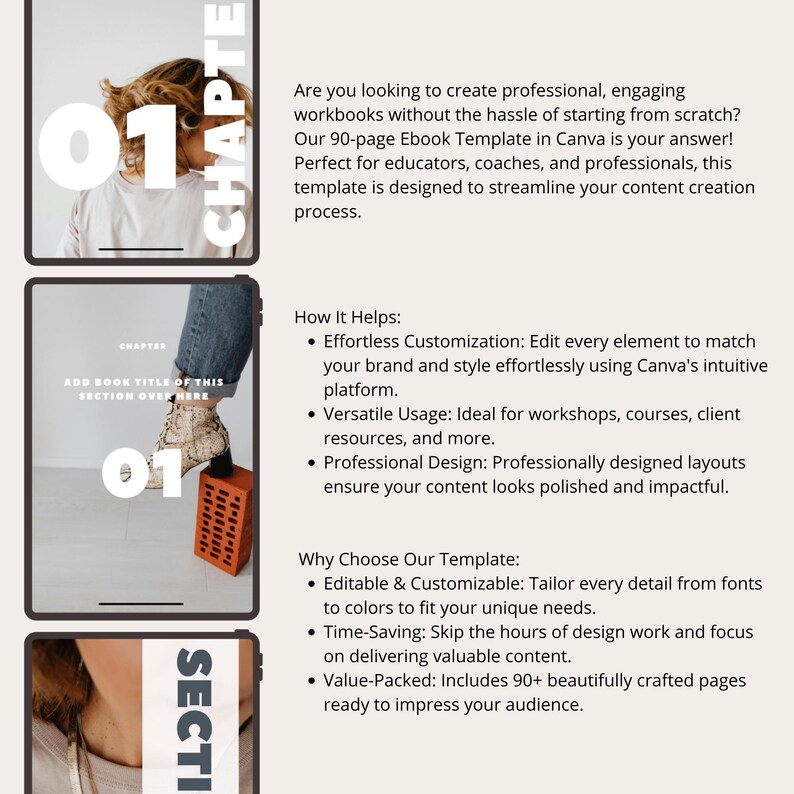 Ebook Template Canva Coaching Guide Book Canva Template Lead Magnet ...