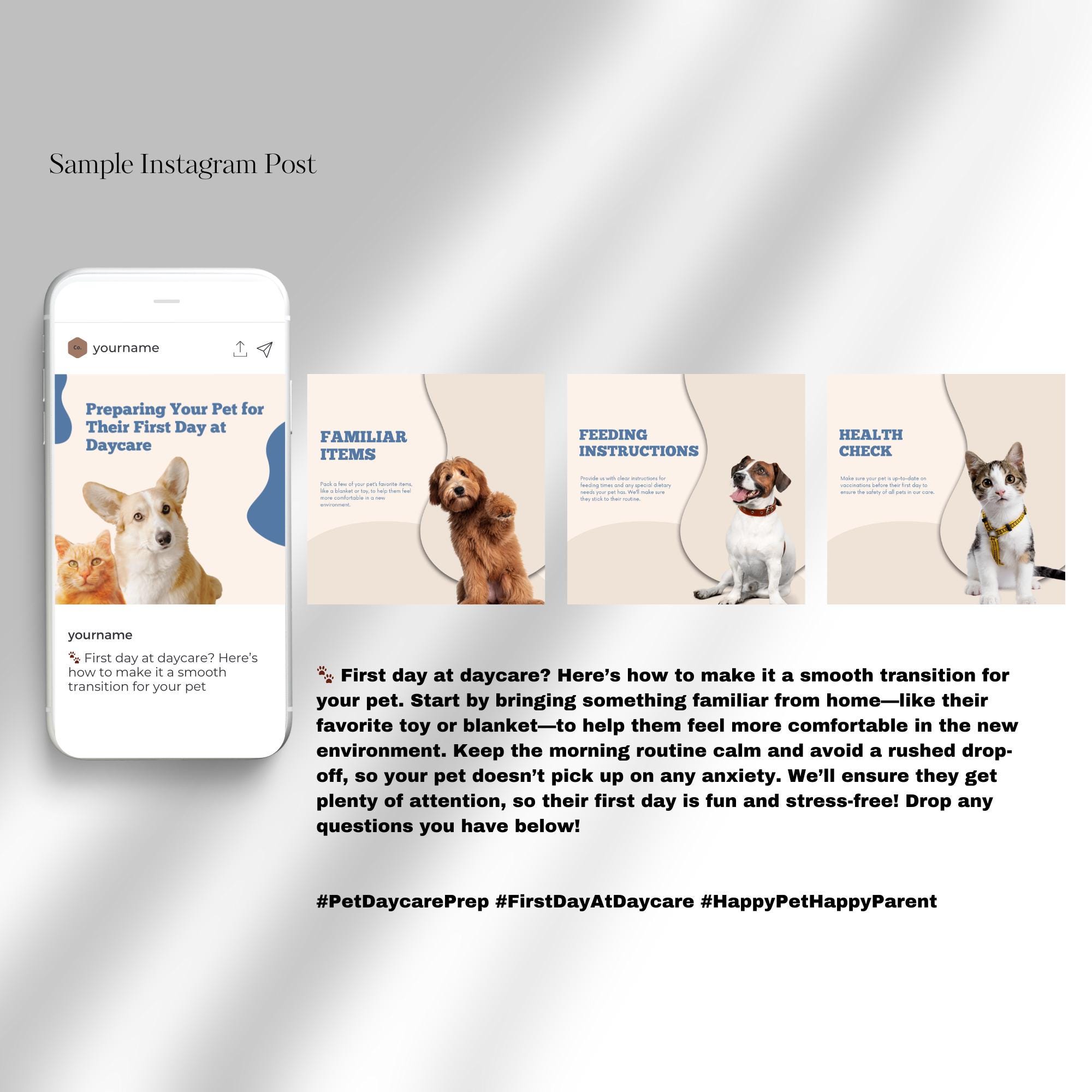 Pet Grooming Posts Instagram Templates for Dog Salon, Groomer Business ...