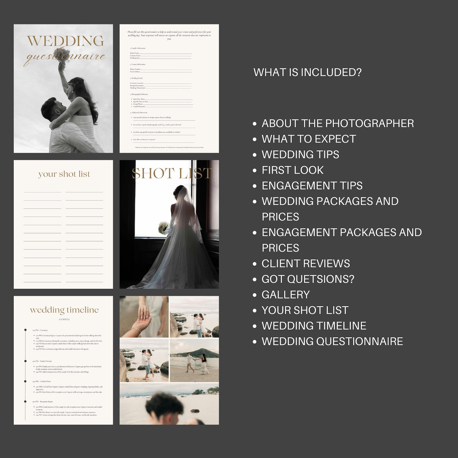 Wedding Photography Pricing Guide Template | Welcome Guide With Text ...